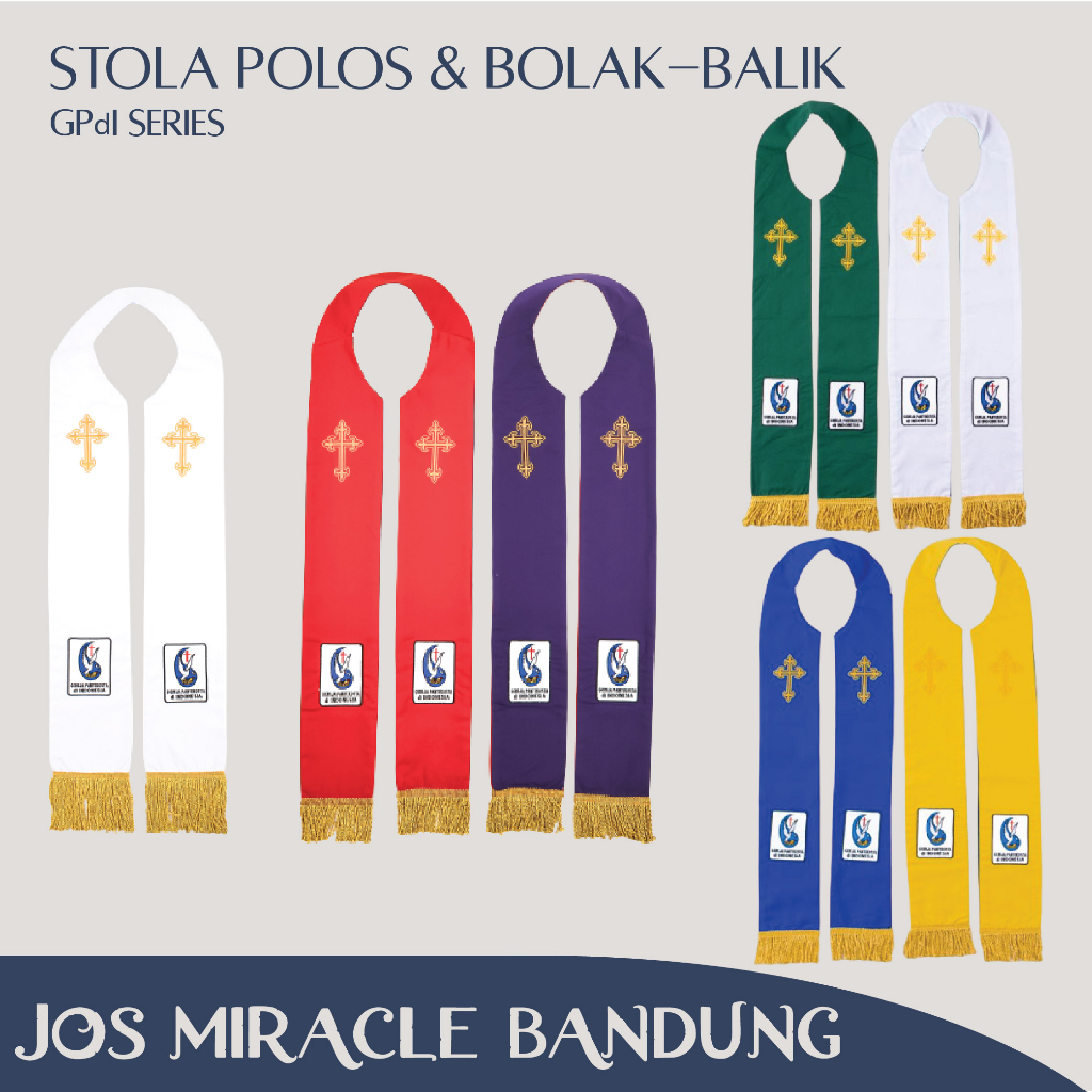 Jual Gereja Pantekosta di Indonesia/GPdI - Stola Bolak Balik Bordir ...
