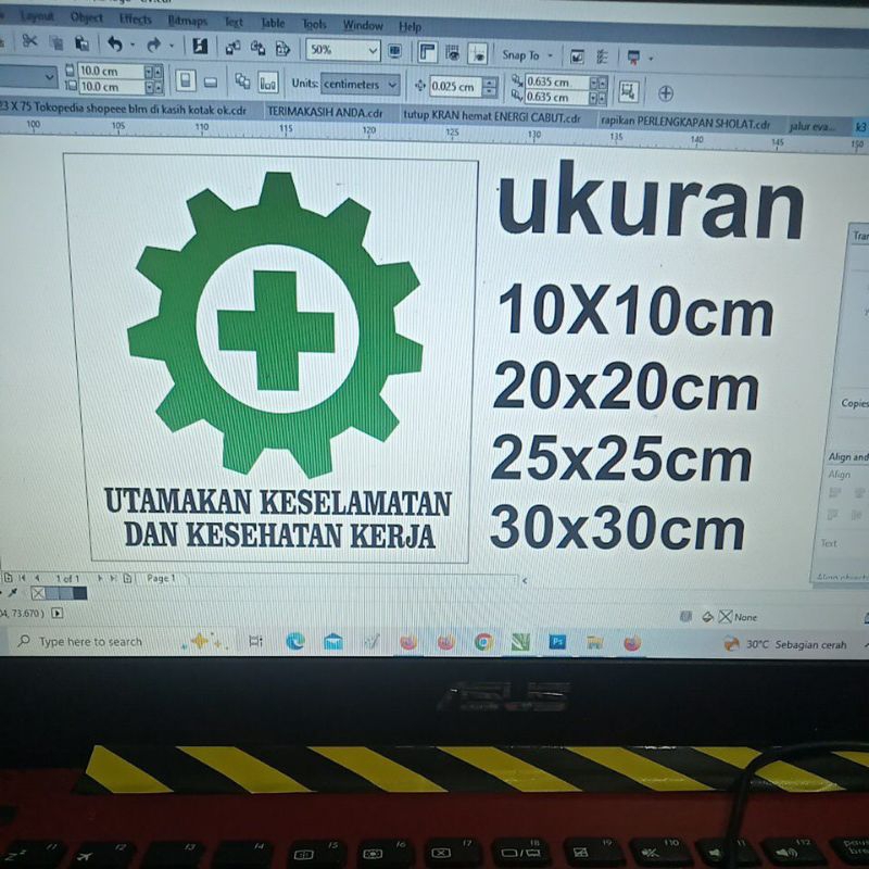 Jual stiker logo utamakan keselamatan kerja k3 | Shopee Indonesia