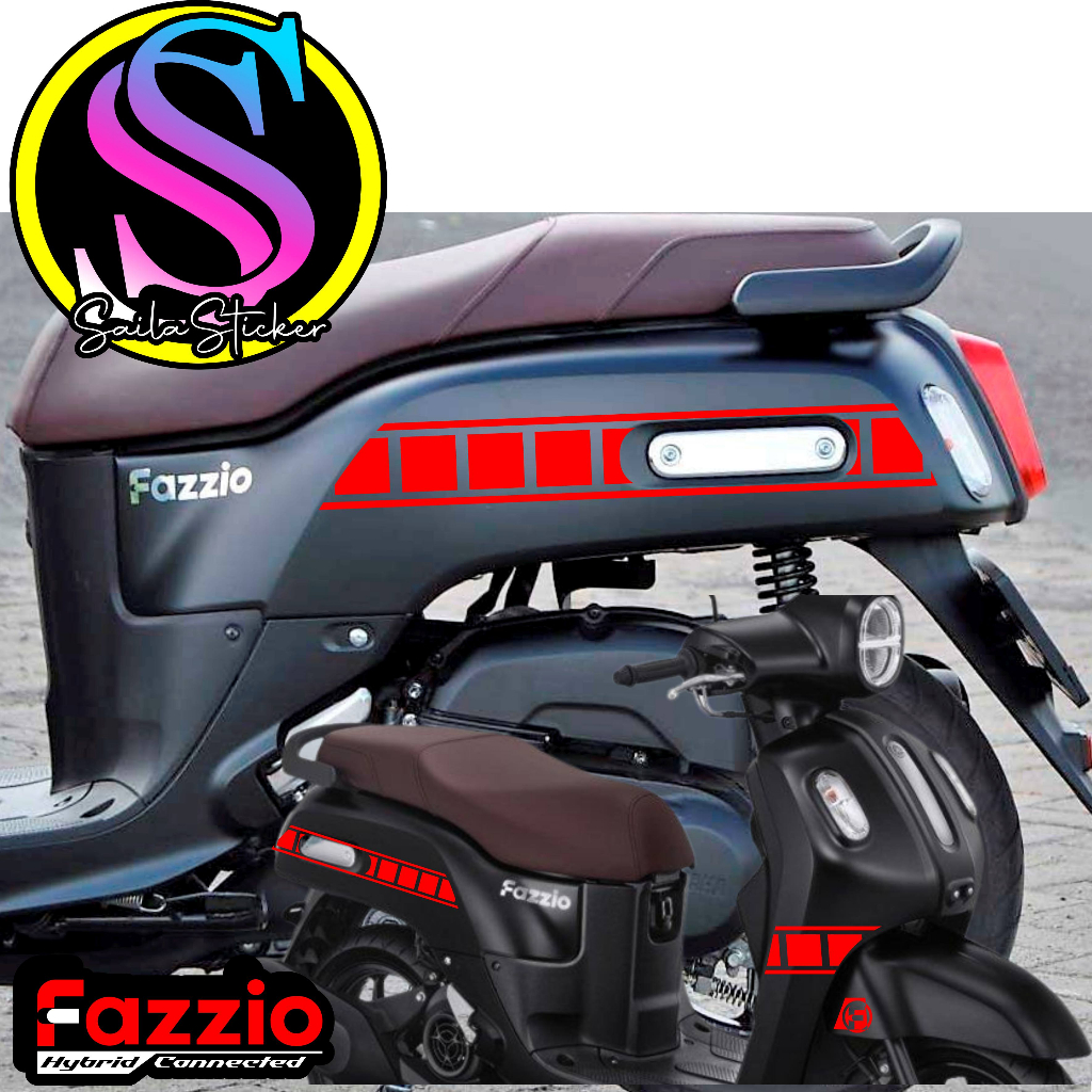 Jual 166(A)/STICKER CUTTING/STICKER MOTOR/STICKER FAZZIO/STICKER LOGO ...