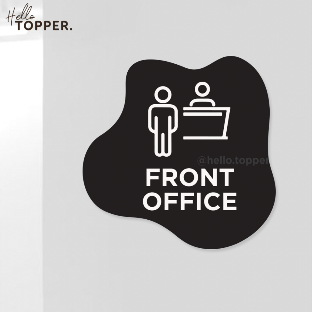 Jual Front Office Signage Board Sign Akrilik Tempel Dinding Papan ...