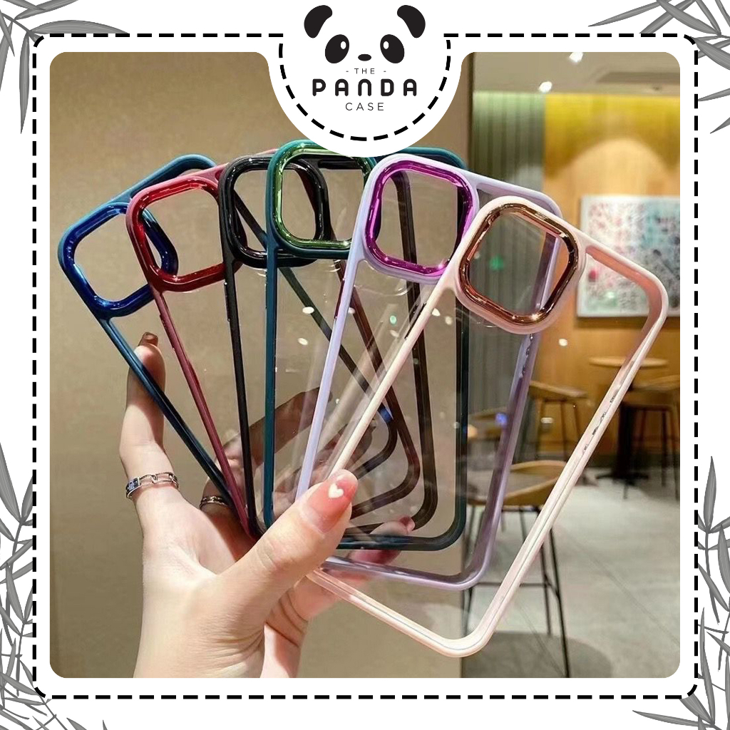 Jual [TPC] COLOUR STEEL (1/2) TRANSPARANT CASE FOR IPHONE 7 8 PLUS X XS ...