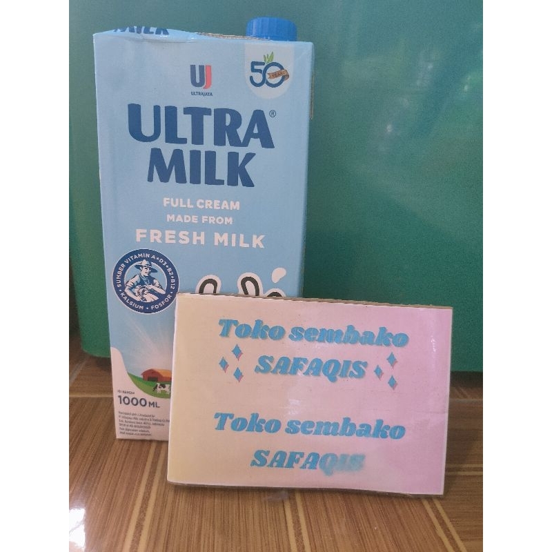 Jual ultra milk fullcream &coklat 1lt_ ultra milk uht full cream 1lt ...