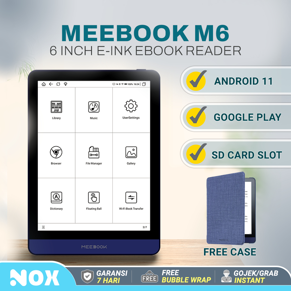 Jual 6"INCH Meebook M6 E-ink reader e-book ANDROID 11 Kindle Boox likebook kobo e-reader GOOGLE ...