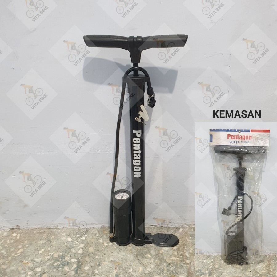 Jual Pompa Tabung Angin Sepeda Motor Mobil Bola Balon Pentagon Alloy ...