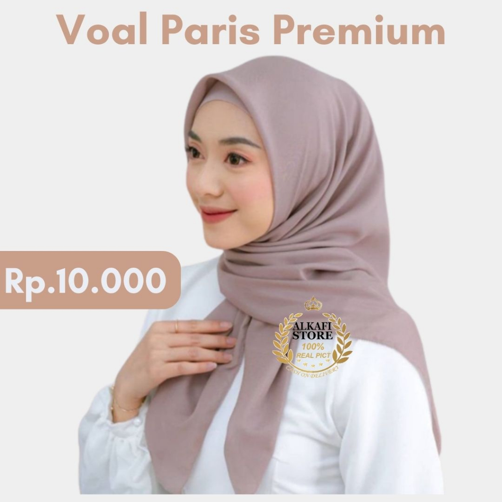 Jual SEGI EMPAT VOAL PARIS / JILBAB VOAL PARIS PREMIUM / HIJAB PARIS PREMIUM / JILBAB SEGIEMPAT ...