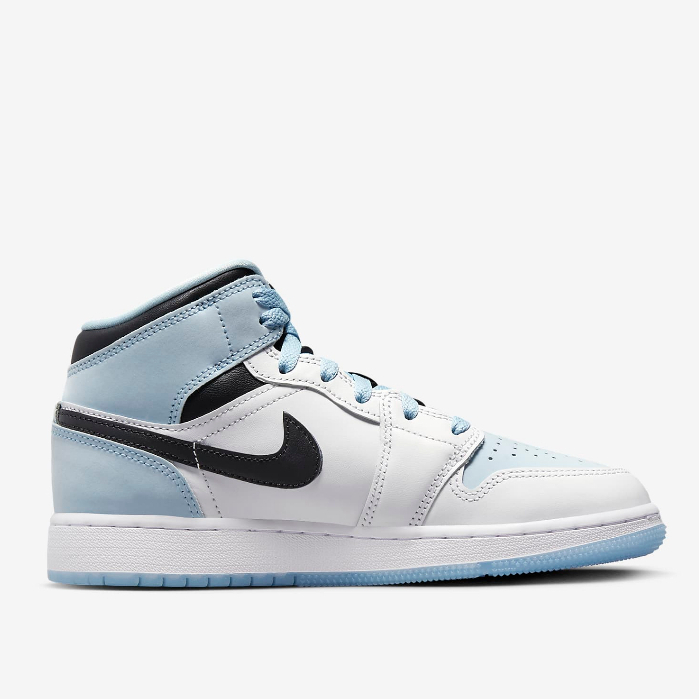 Jual SNEAKER - NIKE - AIR JORDAN 1 MID WHITE ICE BLUE (SEPATU) | Shopee ...