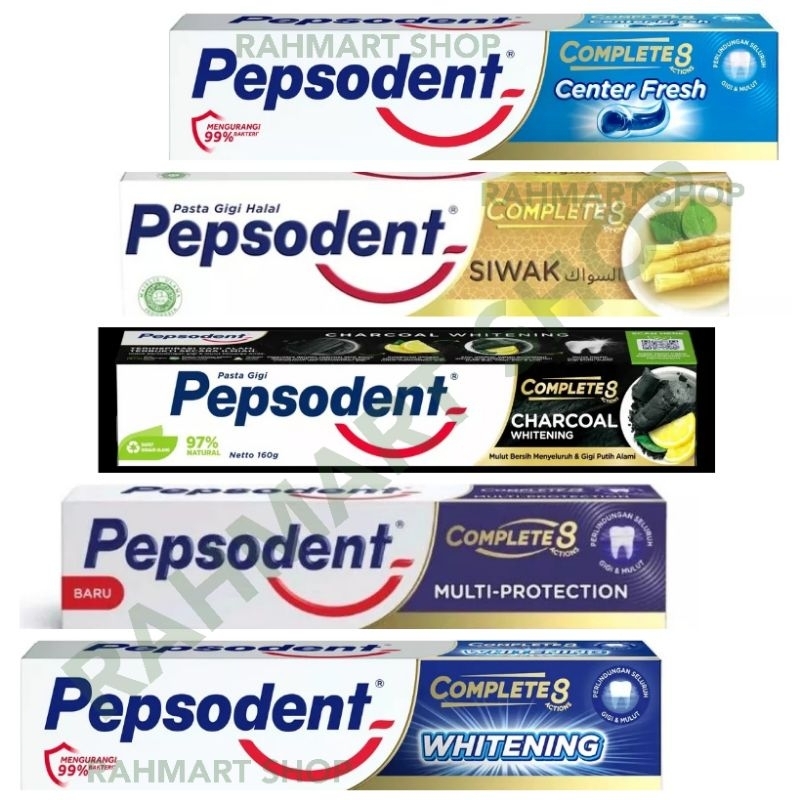 Jual Pepsodent Complete 8 65 gr - 150gr - 160gr - 190gr - Multi ...