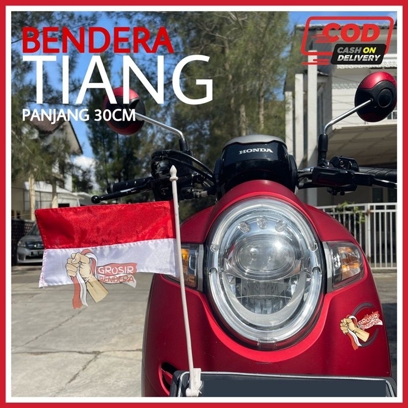 Jual BENDERA MERAH PUTIH+TIANG (MOTOR&MOBIL) | Shopee Indonesia