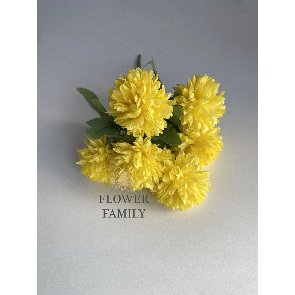 Jual Flower Family - [6 Cabang] Pom pom Artificial / Bunga Palsu Pom ...