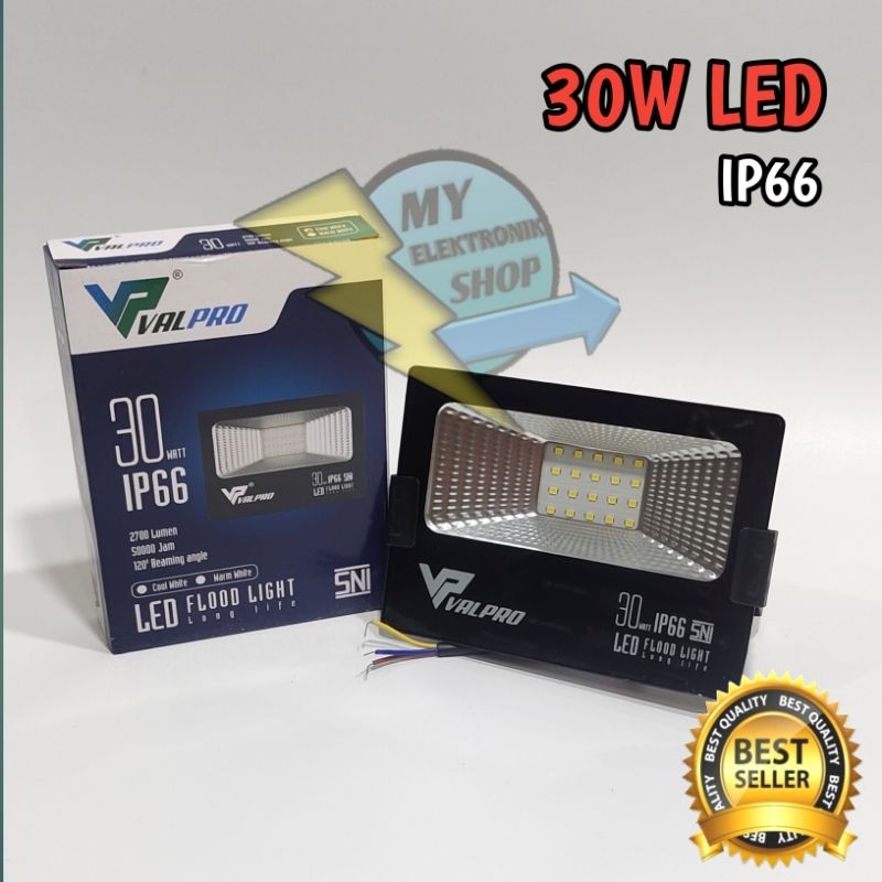 Jual Lampu sorot AC LED 30W IP66 VALPRO Lampu Tembak AC 30Watt Lampu sorot outdoor 30 W Lampu ...