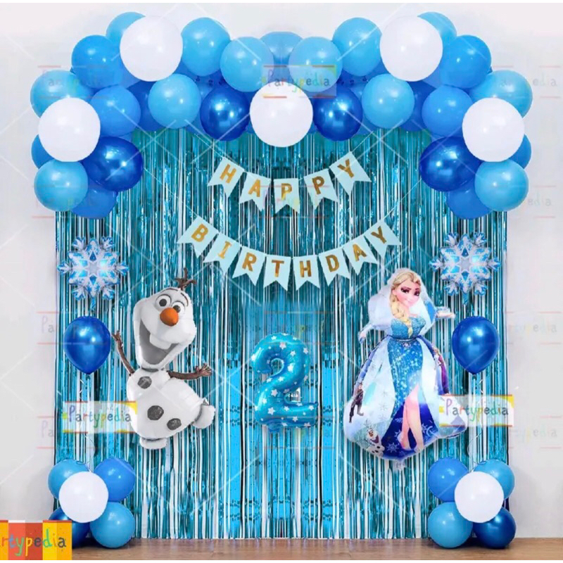 Jual Paket Dekorasi Ulang Tahun Tema Frozen Elsa / Olaf | Shopee Indonesia