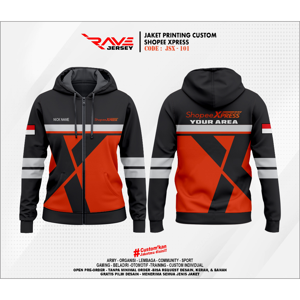 Jual JAKET KURIR SIOREN EXPRESS FULL PRINTING SUBLIM CUSTOM (DESAIN ...