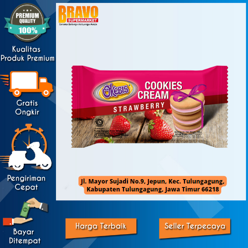 Jual Bravo Supermarket Tulungagung - Okebis Cookies Cream Strawberry ...
