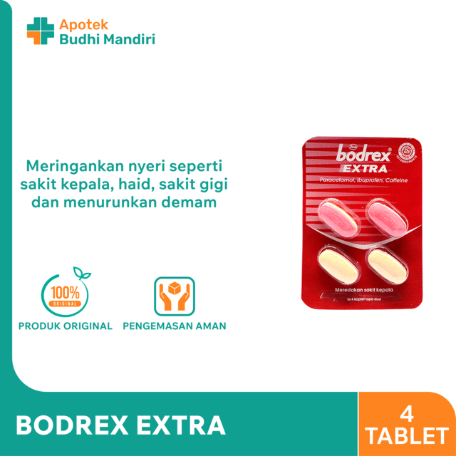 Jual Bodrex Extra - Membantu Meredakan Nyeri, Sakit Kepala, Sakit Gigi ...