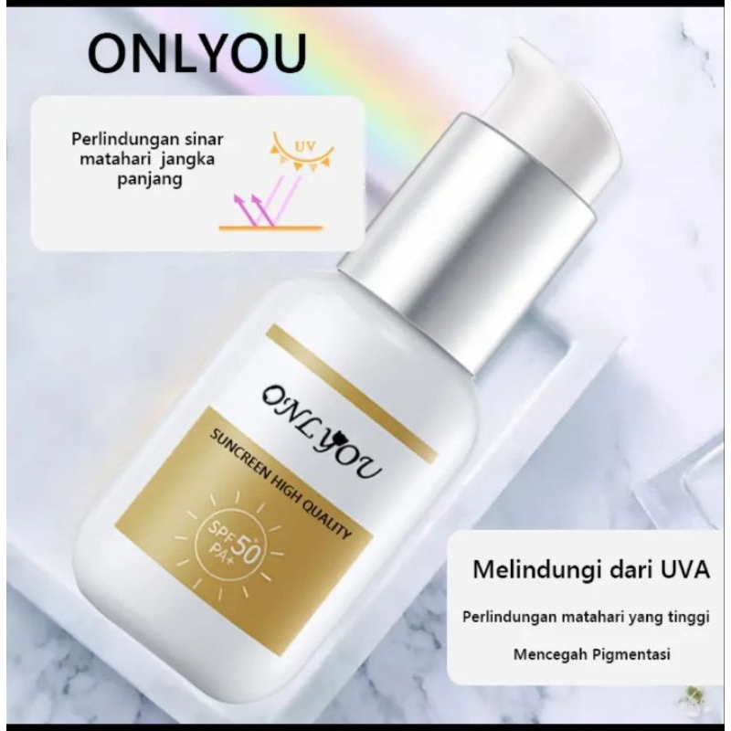 Jual ONLYOU SUNSCREEN SPF 50+ PA+ ONLY YOU SUN SCREEN [ONLYOU] | Shopee ...