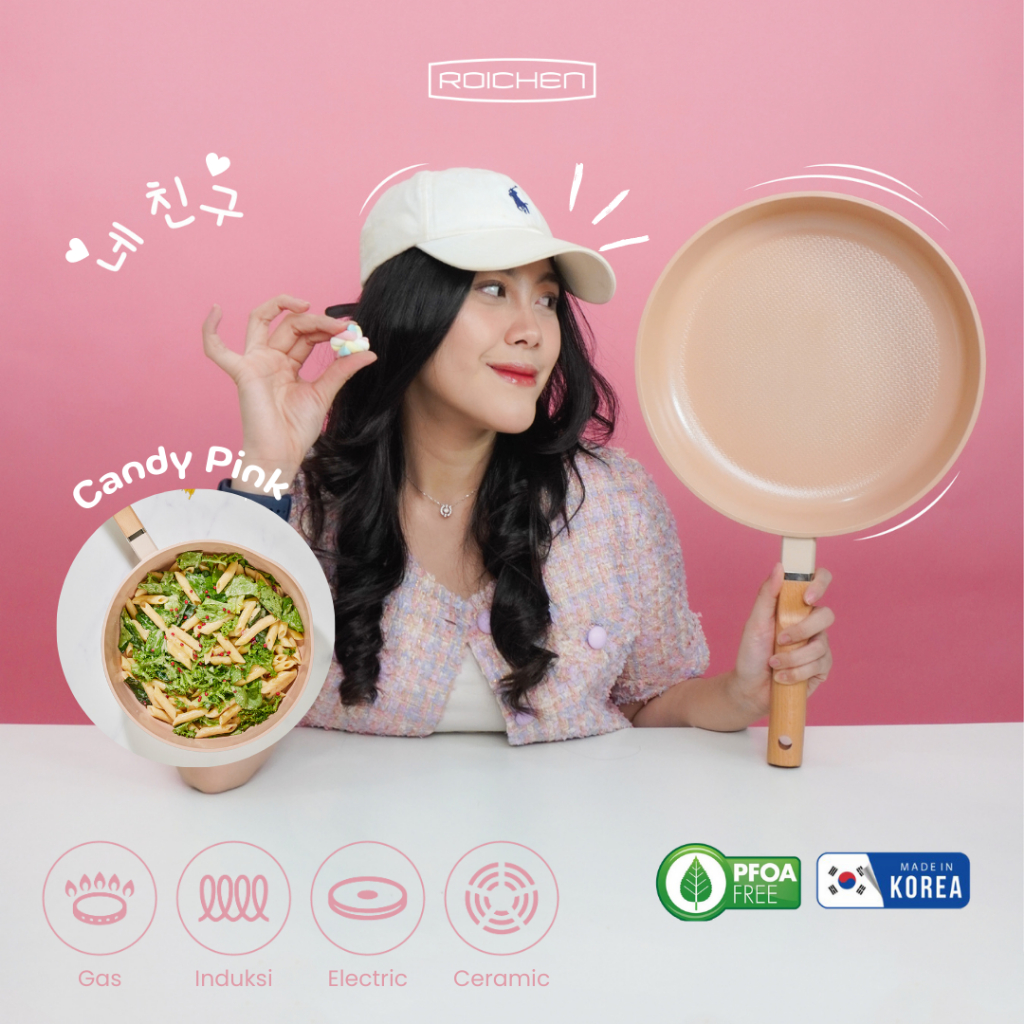 Jual Roichen Pure Pan Wooden Handle - Candy Pink | Shopee Indonesia