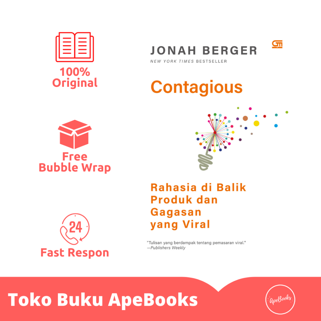 Jual Buku Contagious Rahasia di Balik Produk dan Gagasan yang Viral Bahasa Indonesia - Jonah ...