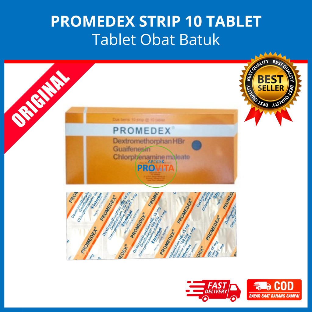 Jual PROMEDEX STRIP 10 TABLET - Obat Batuk / Batuk Alergi / Batuk ...