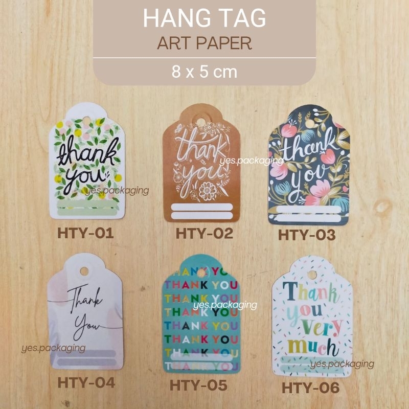 Jual [6pc] HANG TAG HANGTAG KARTU UCAPAN THANK YOU TERIMA KASIH ...