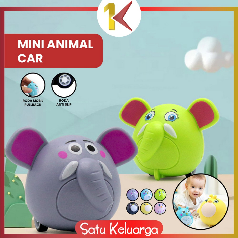 Jual SK-M317 Mainan Anak Mobil Mini Pull Back Kartun Karakter Hewan ...