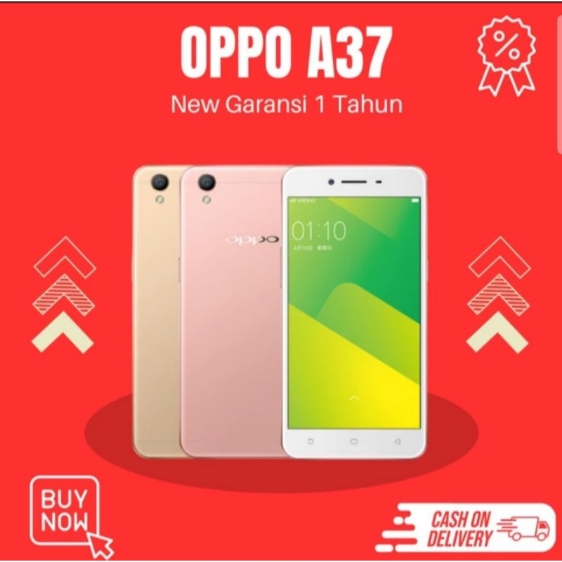 Jual OPPO A37 RAM 2/16GB NEW SEGEL GARANSI 1 TAHUN - A37 | Shopee Indonesia