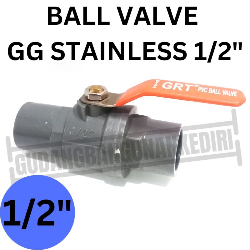 Jual ball valve stop kran keran pvc gagang stainless 1/2 MDN GRT VIPER | Shopee Indonesia