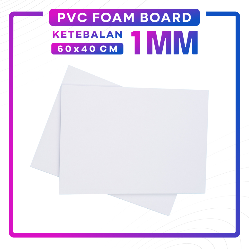 Jual PVC Board 1mm A2 60 x 40 cm / PVC Foam Board / Bahan Maket ...