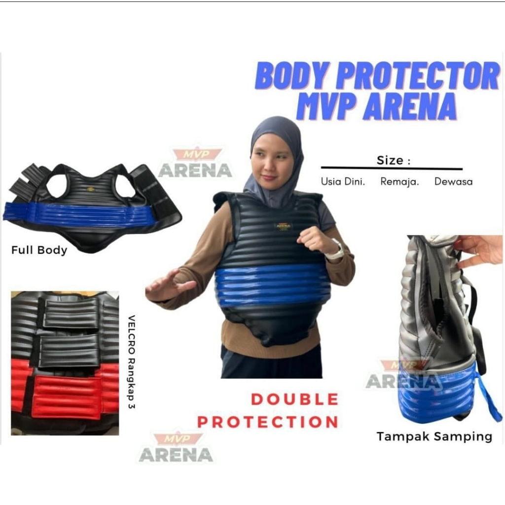 Jual BODY PROTECTOR SILAT Arena MVP terbaru velcro sudut merah ...
