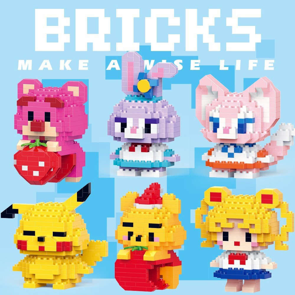 Jual LELE Mainan Balok Susun liontin Mini Bricks Mainan Anak Mainan ...