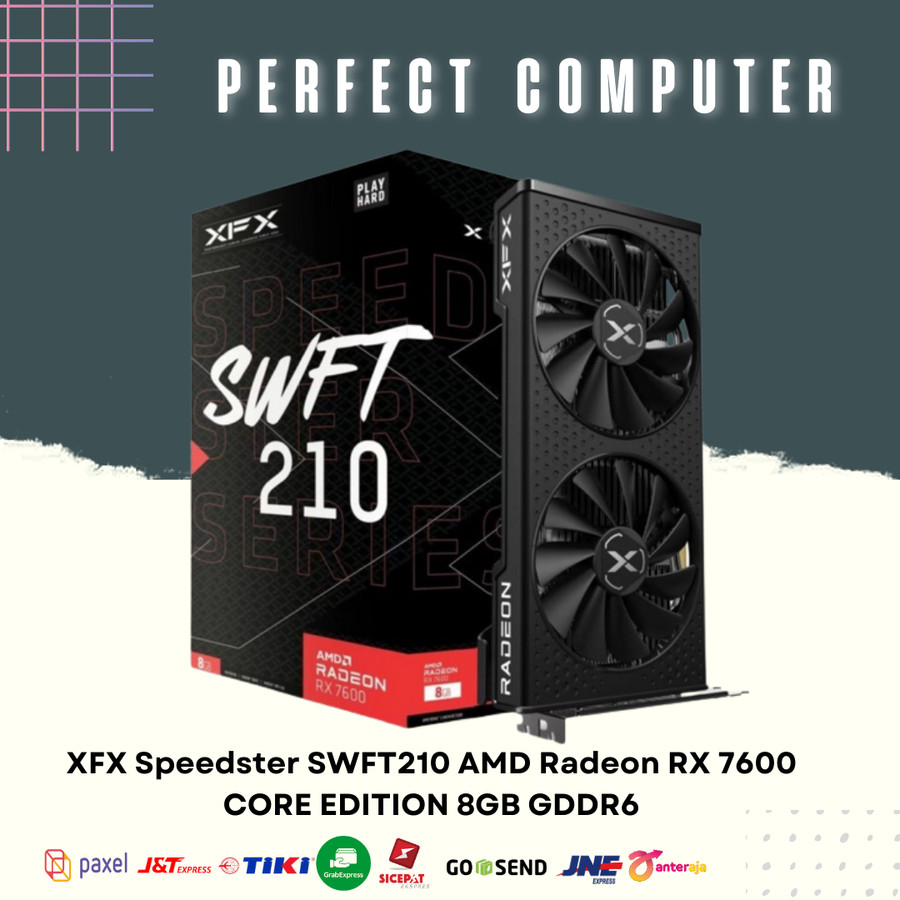 Jual XFX Speedster SWFT210 AMD Radeon RX 7600 CORE EDITION 8GB GDDR6 VGA | Shopee Indonesia