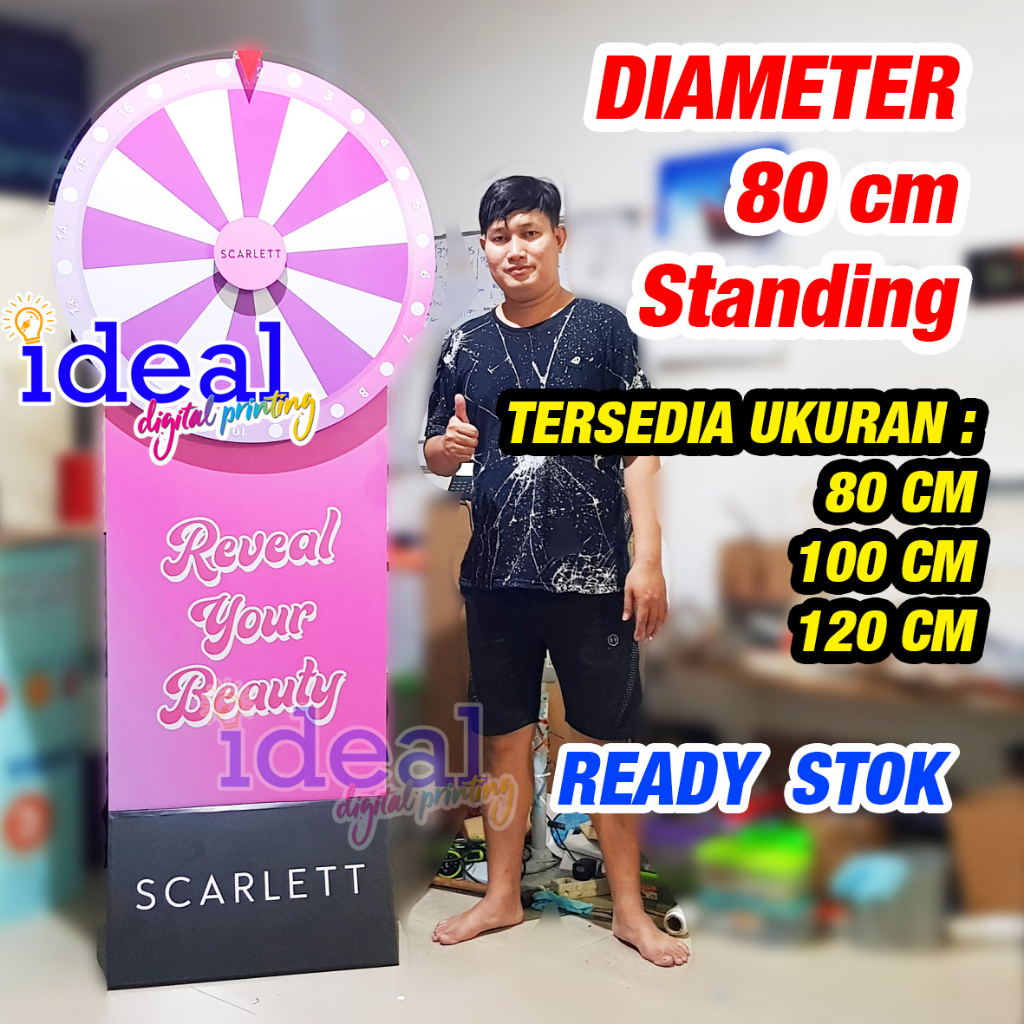 Jual RODA UNDIAN STANDING/WHEEL OF FORTUNE /SPIN TO WIN STAND PAPAN ...