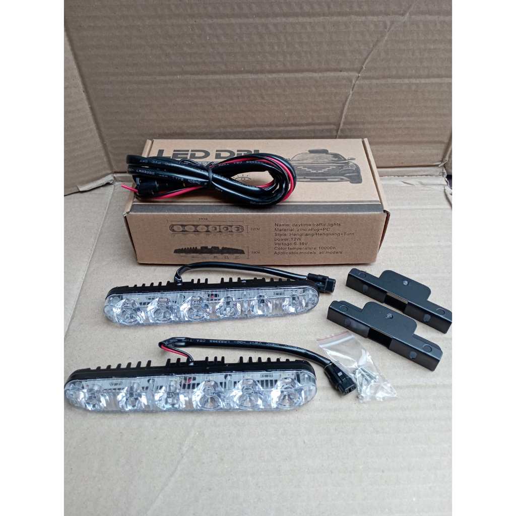 Jual Lampu LED DRL FORTUNER led Depan Mobil 6 Mata 6 Titik Universal ...