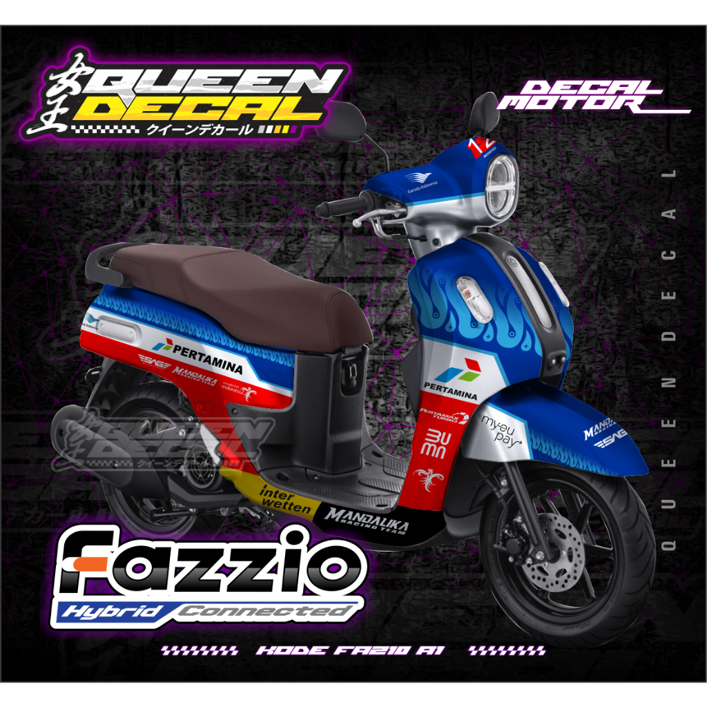 Jual DECAL STICKER YAMAHA FAZZIO FULLBODY CUSTOM DESAIN MANDALIKA ...