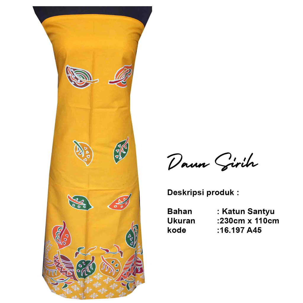 Jual batik tulis motif daun sirih - batik motif daerah - tunik batik ...