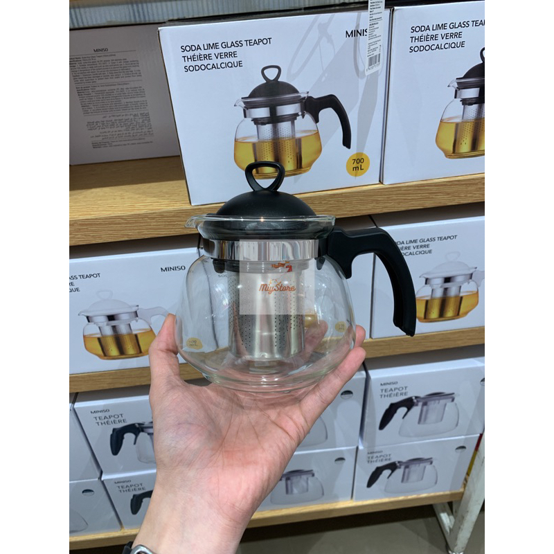 Jual MINISO Soda Lime Glass Teapot 700mL / Teko Kaca 700ml Soda Lime ...