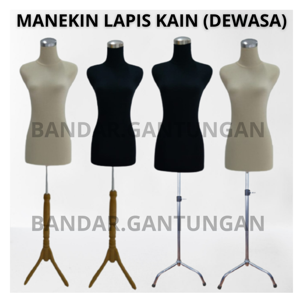 Jual Manekin Dress Making Cewe/Manekin Setengah Badan Lapis Kain Topi ...