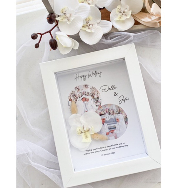 Jual HADIAH WEDDING/MAHAR/BINGKAI 3 DIMENSI/FRAME WEDDING/FRAME FOTO ...