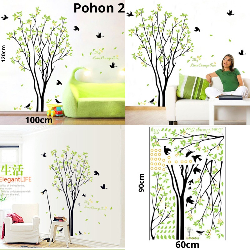 Jual WALLSTICKER STIKER POHON WALLSTIKER WALL STICKER DINDING WALLPAPER WALPAPER POHON DAUN ...