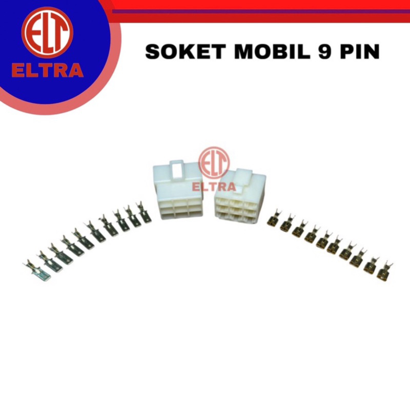 Jual Soket socket mobil 2 3 4 6 8 9 pin + isi skun konektor kabel motor ...