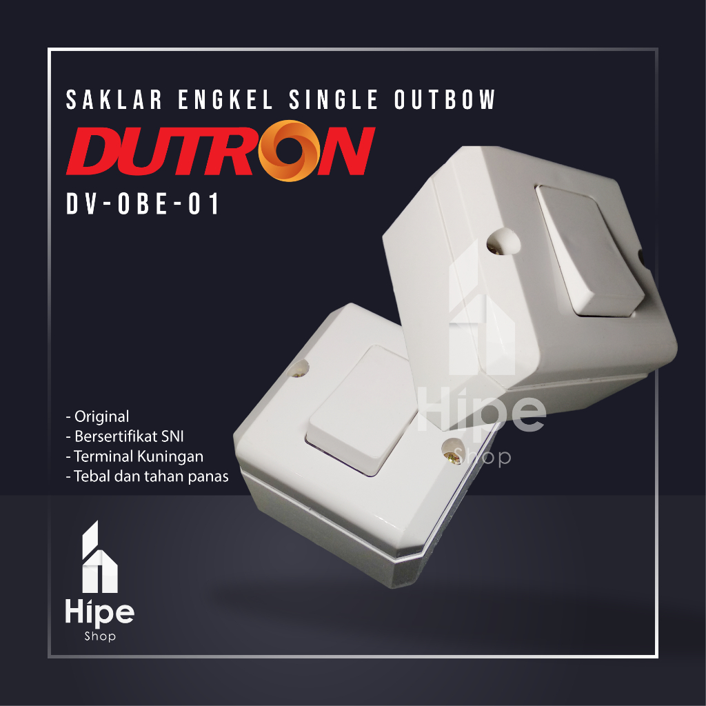 Jual Saklar Engkel Single Outbow OB Dutron - DV-OBE-01 Out Bow | Shopee ...