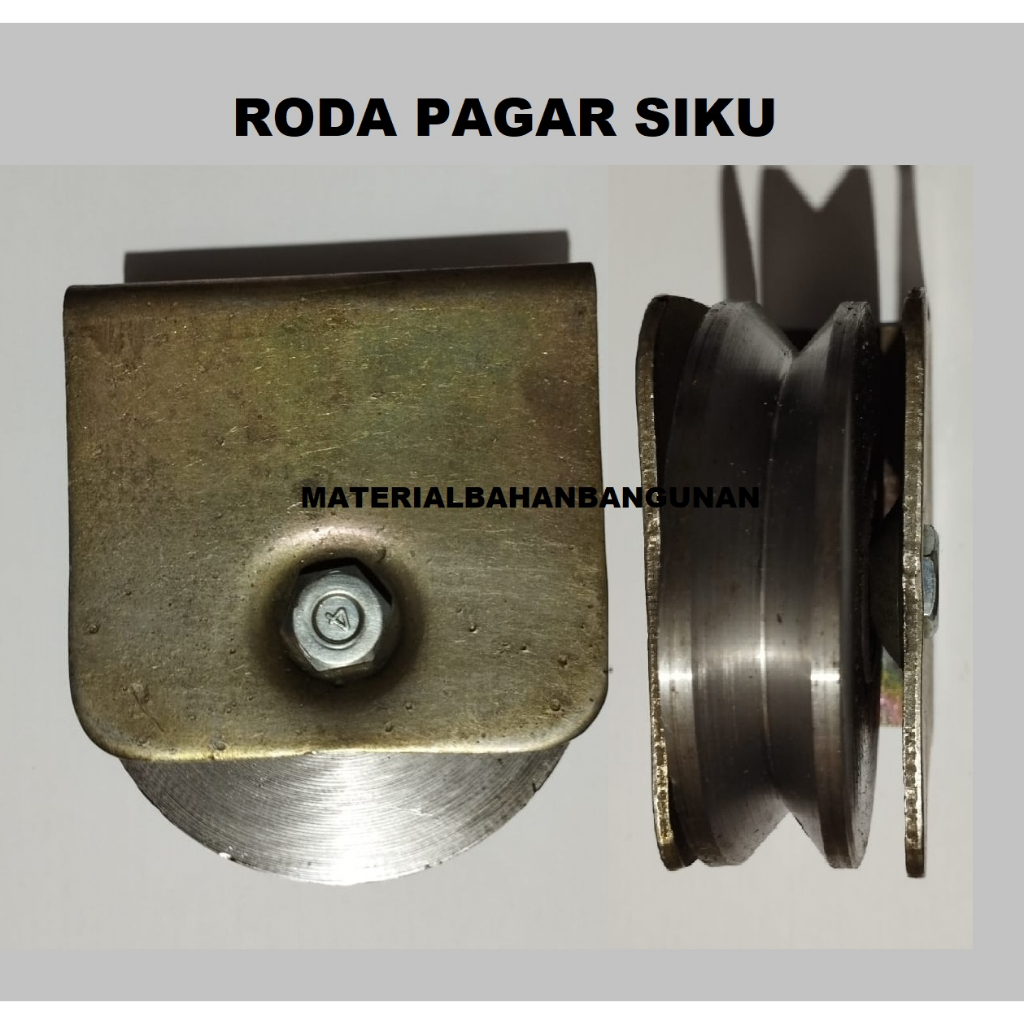 Jual Roda Pagar Siku Besi 12 cm Roda Rell Pintu Gerbang Rumah Model V ...