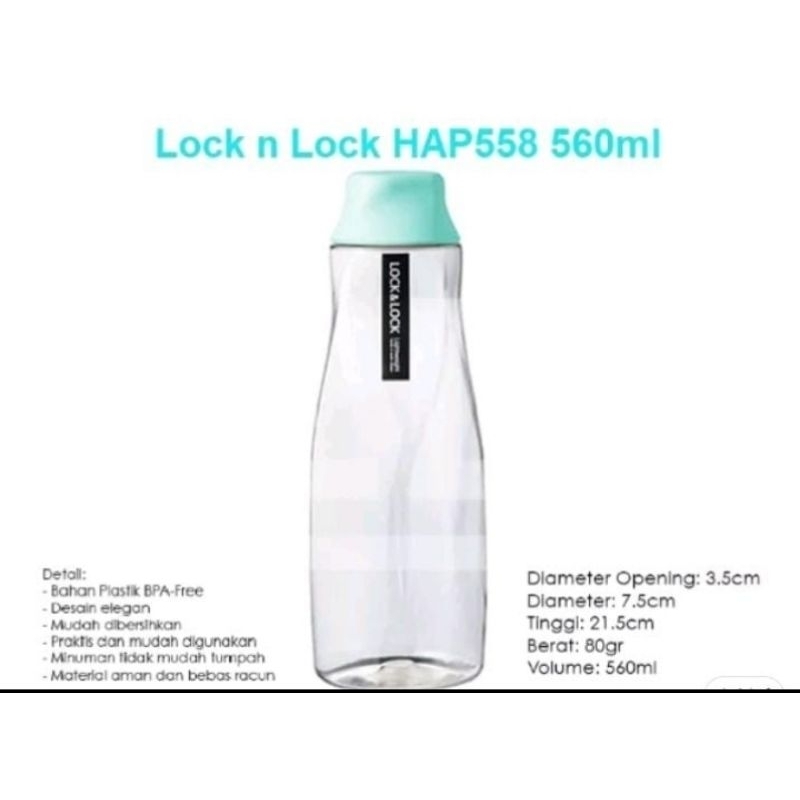 Jual Tempat minum LOCK N LOCK HAP 558 uk 560 ml / TERMURAH | Shopee ...