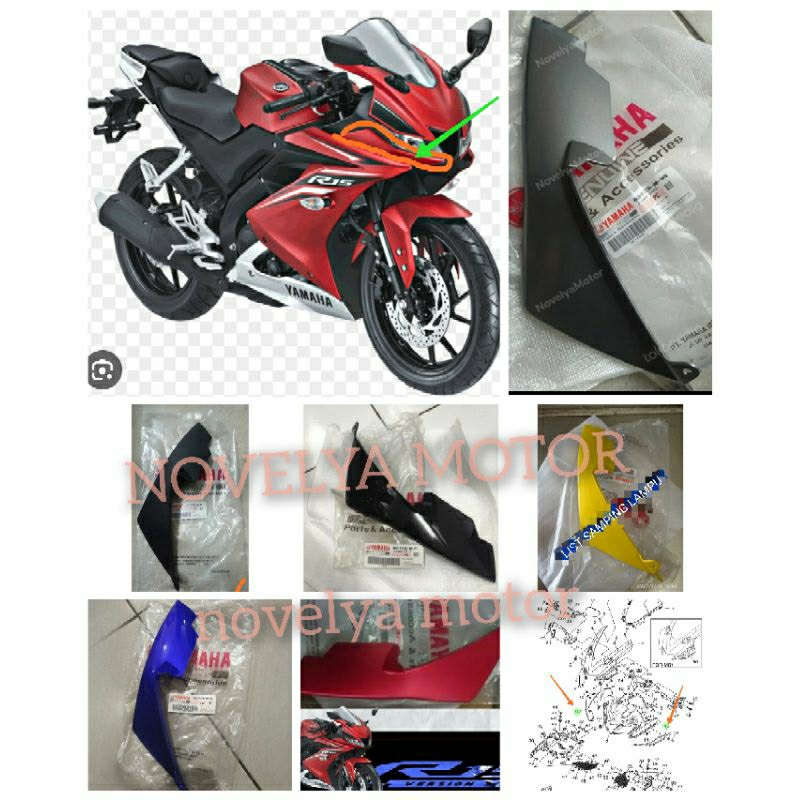 Jual Panel 3/4 Atau Lis List Headlamp R 15 R15 V3 Biru hitam abu merah ...