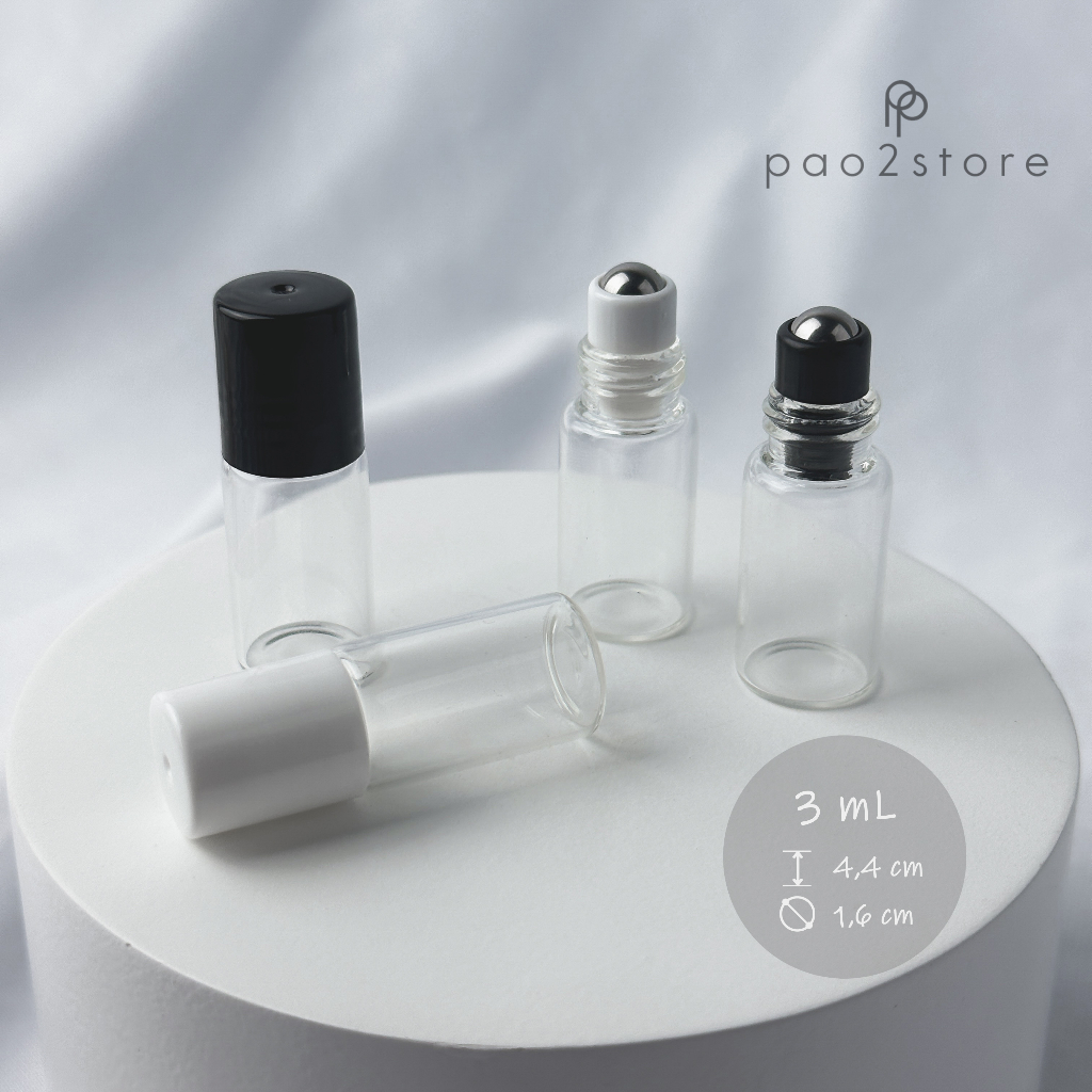 Jual Botol Roll On 3ml Kaca Clear - Bola Roller Besi / Stainless ...