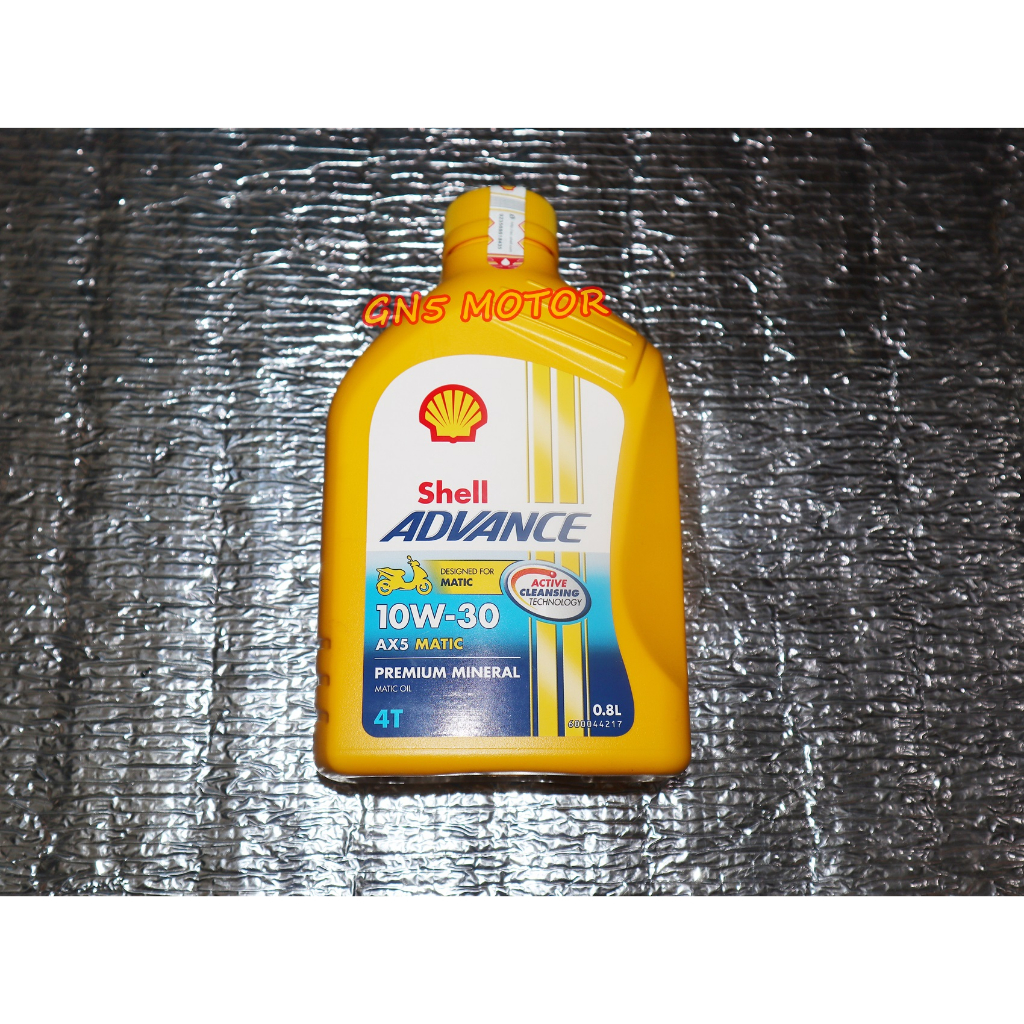 Jual OLI MESIN SHELL ADVANCE 10W-30 AX5 PREMIUM MINERAL 800 ML UNTUK SEMUA MOTOR MATIC | Shopee ...