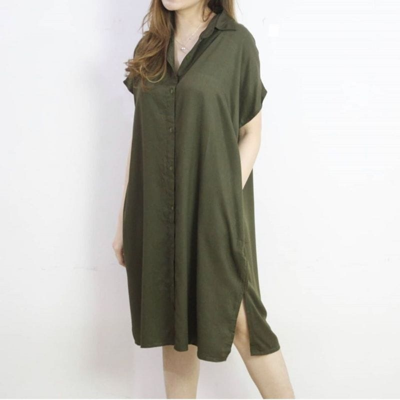 Jual LULA HOME DRESS DASTER JUMBO POLOS FULL KANCING AKTIF BISA BUSUI ...
