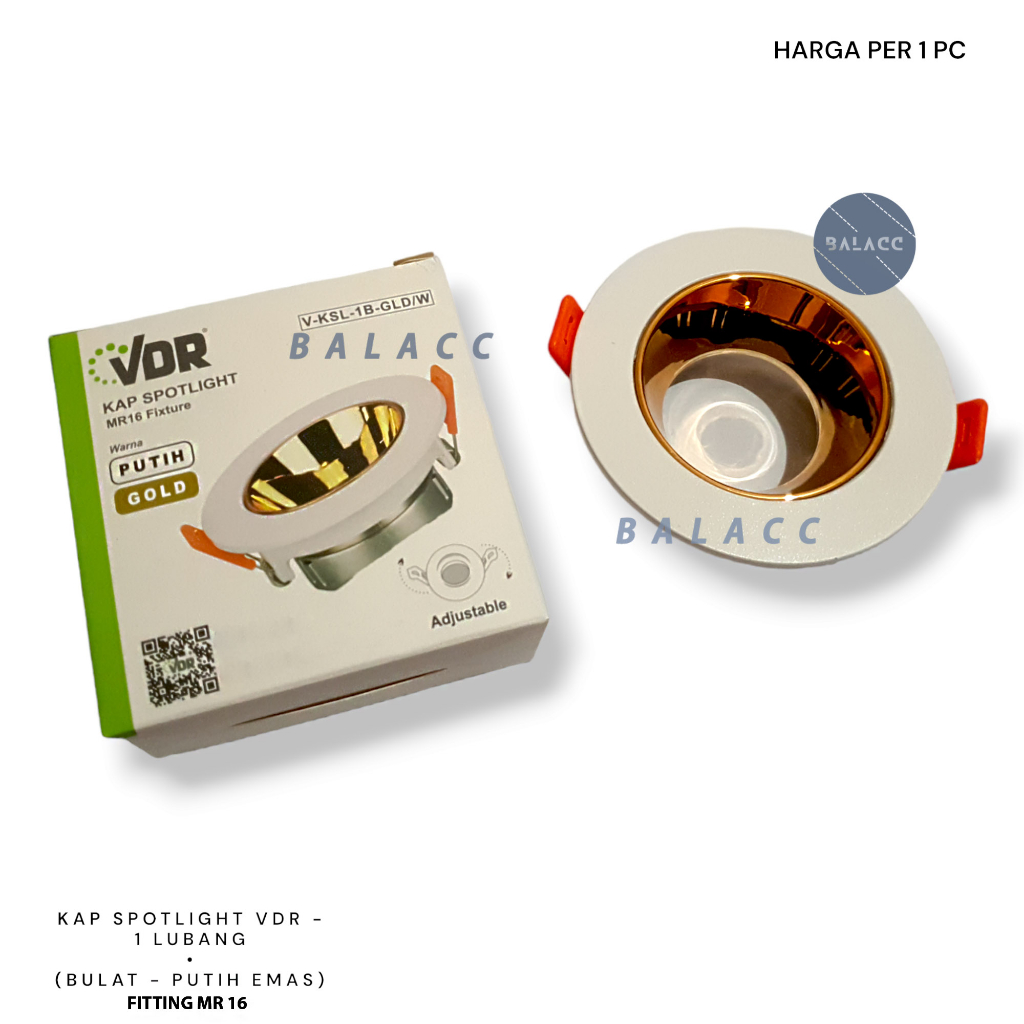 Jual Kap Lampu Downlight MR16 VDR Hallogen sorot halogen LED spot MR 16 ...