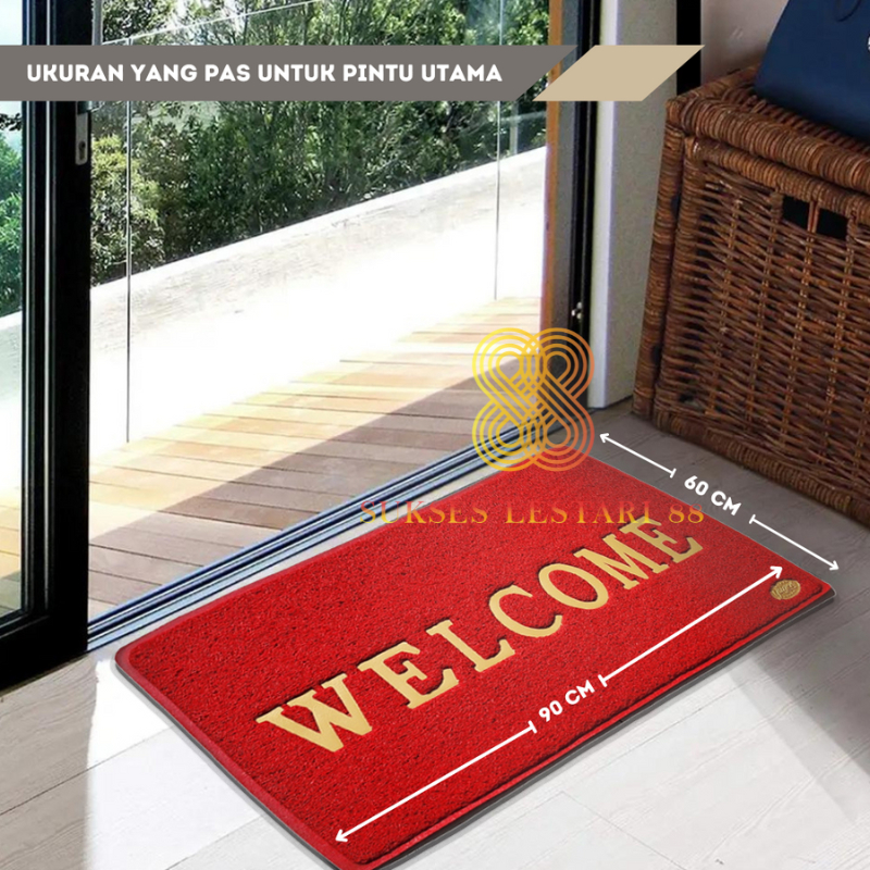 Jual Keset Karpet Anti Slip Welcome 60 x 90 PVC Mie Bihun | Shopee ...