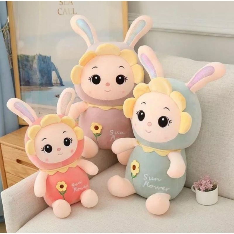 Jual Boneka Rabbit Sunflower Bahan Lembut Ukuran 35cm SNI | Shopee ...