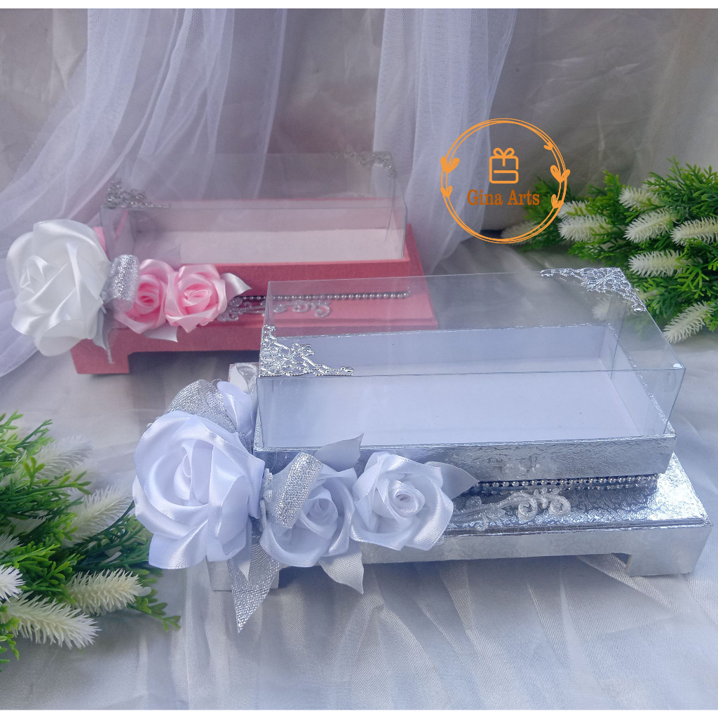 Jual Box uang Kotak uang mahar pernikahan model kaki R1 pink dan silver ...